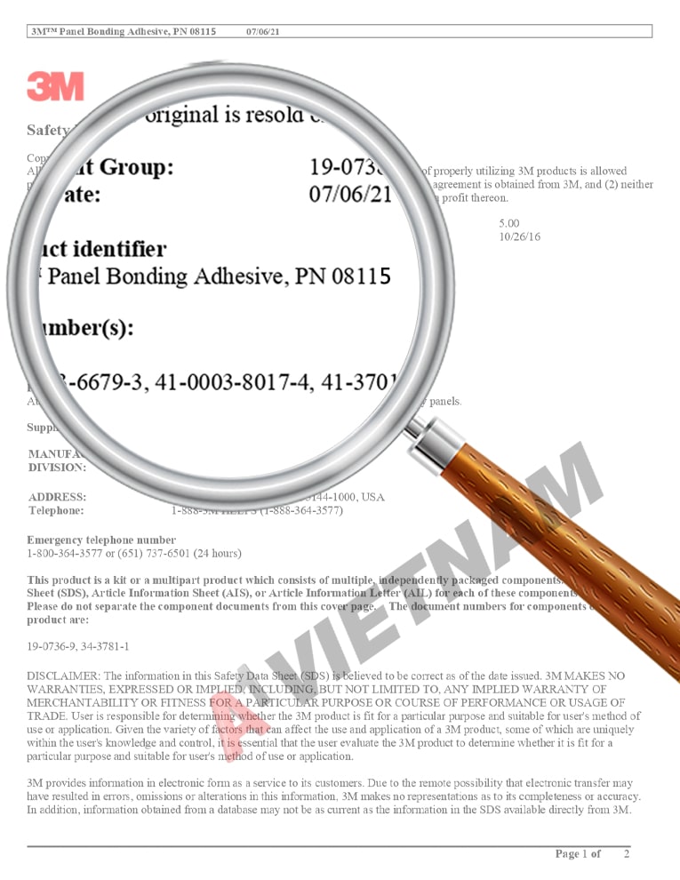 Keo 3M Panel Bonding Adhesive PN 08115 – Long Nguyễn